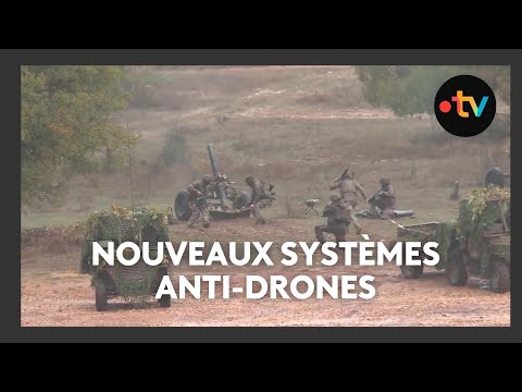 Test des nouveaux systèmes anti-drones de l'armée de terre au camp militaire de Canjuers