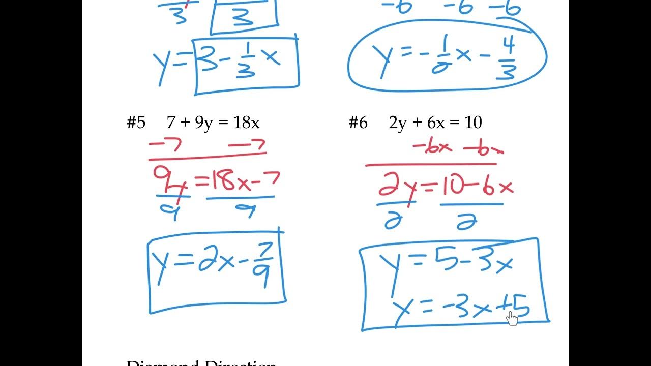 Rewrite Equations and Formulas Video Lesson Notes (1) - YouTube