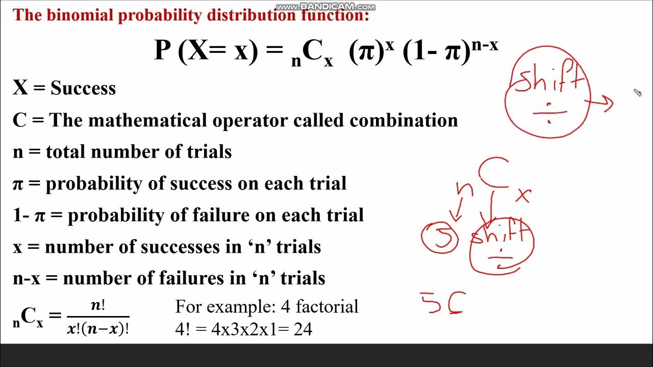 Descriptive Statistics: Binomial probability distribution part 2 - YouTube