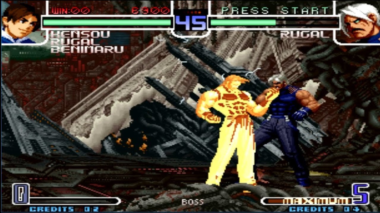 KOF 2002 - Super Golden Rugal Vs Rugal BOSS (100% Combo) - YouTube