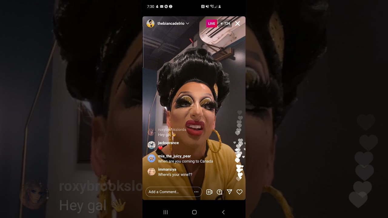 bianca del rio - rpdr s6 winner - instagram live - wednesday, 20 ...