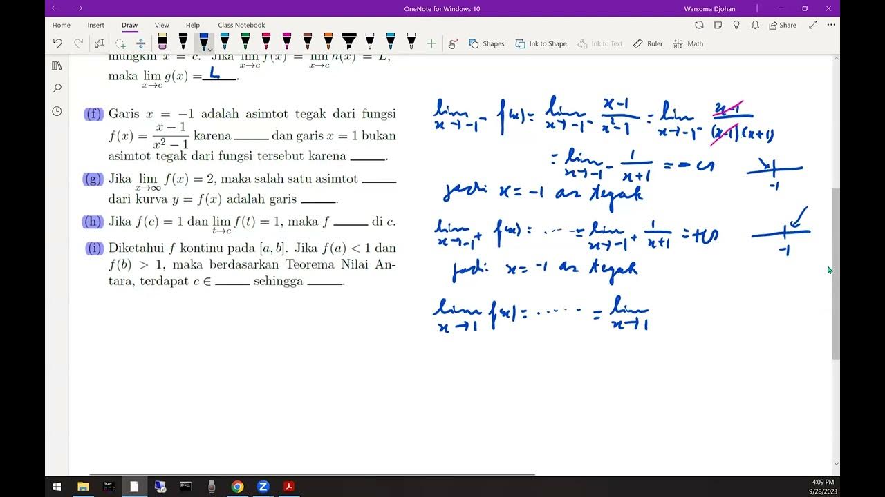 2023 MA1101 Matematika 1A K02K07 28092023 Tutorial 3 Part 1 - YouTube