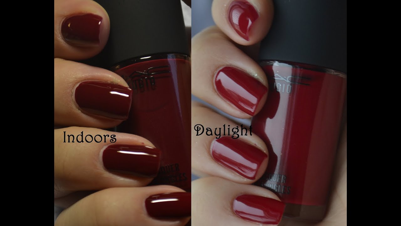 MAC Nailpolish swatches, their new brush - YouTube