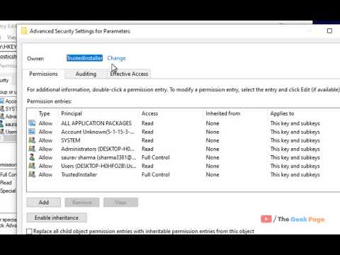 Unable to save permission changes on parameters - Access is denied Fix - YouTube