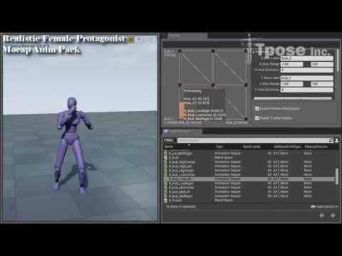 T-Pose Realistic Female Player Anim Pack - YouTube