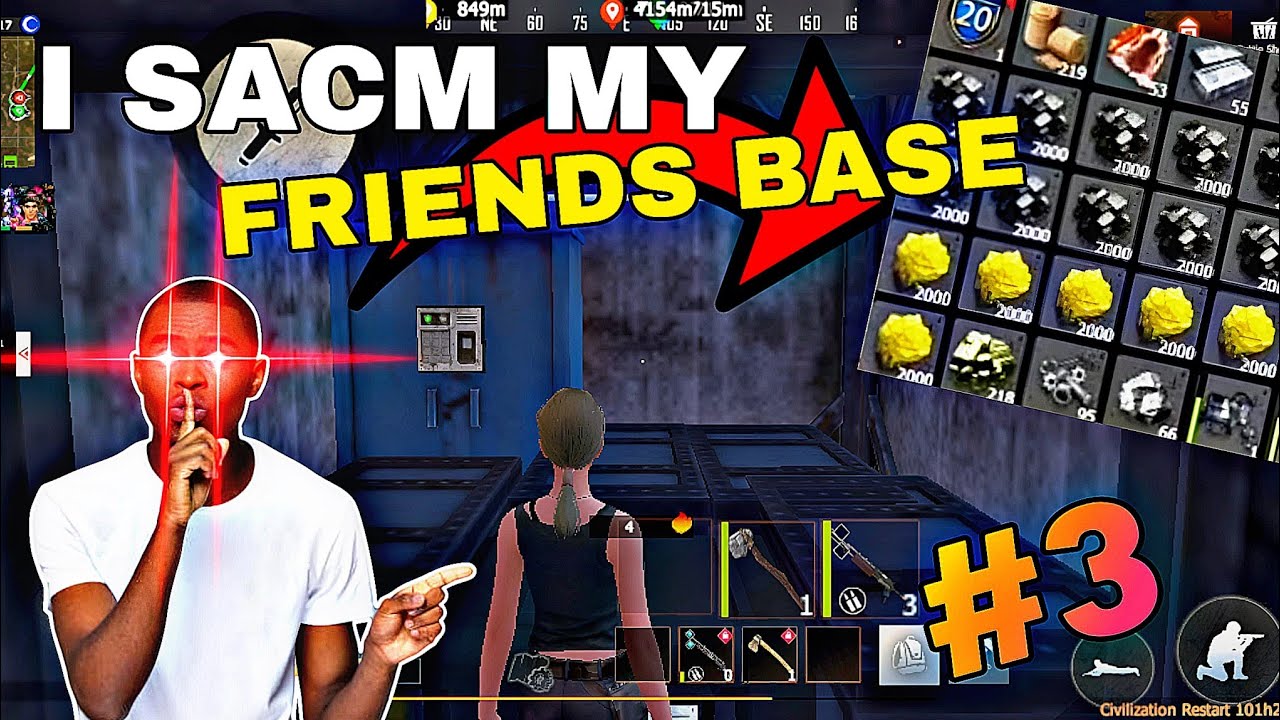 ISACM MY FRIENDS BASE 😁😅 [ DAY-3 ] Hindi gameplay LAST ISLAND OF ...