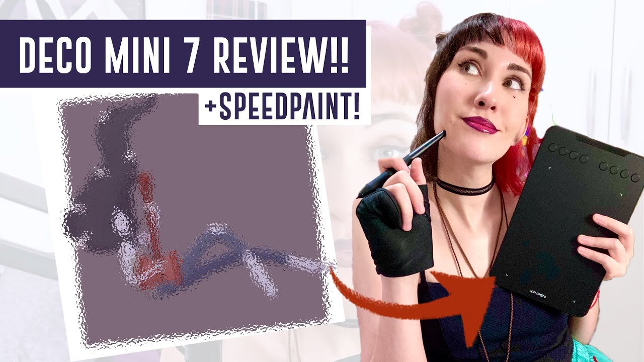 Deco mini 7 XP-PEN REVIEW + speedpaint | funciona em PC E CELULAR ...