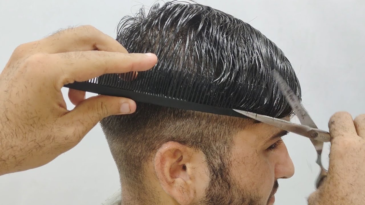 One side slope haircut for boy,slope haircut keys krty Hain tutorial ...