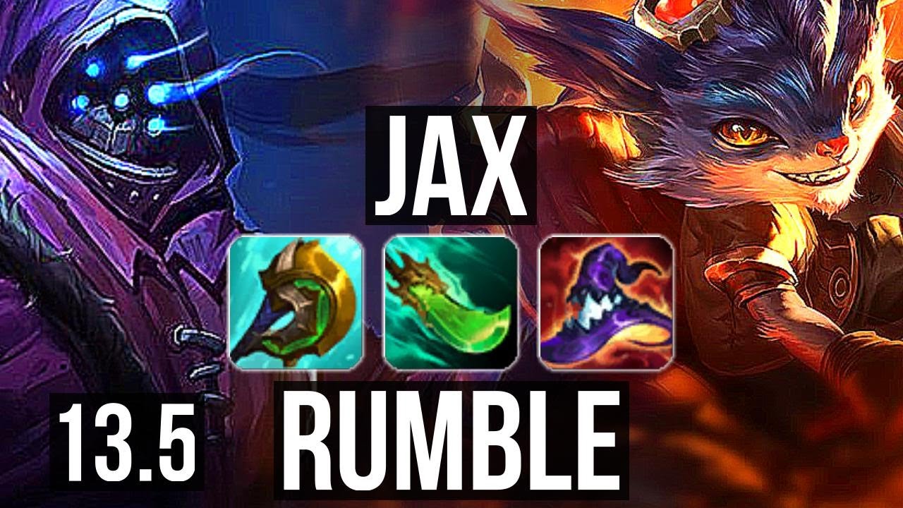JAX vs RUMBLE (TOP) | 11 solo kills, 3.1M mastery, 800+ games ...