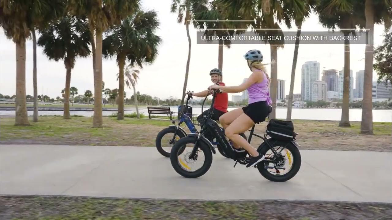 DeLorean 750W LowStep Folding EBike w/Pedal Assist Acc... - YouTube