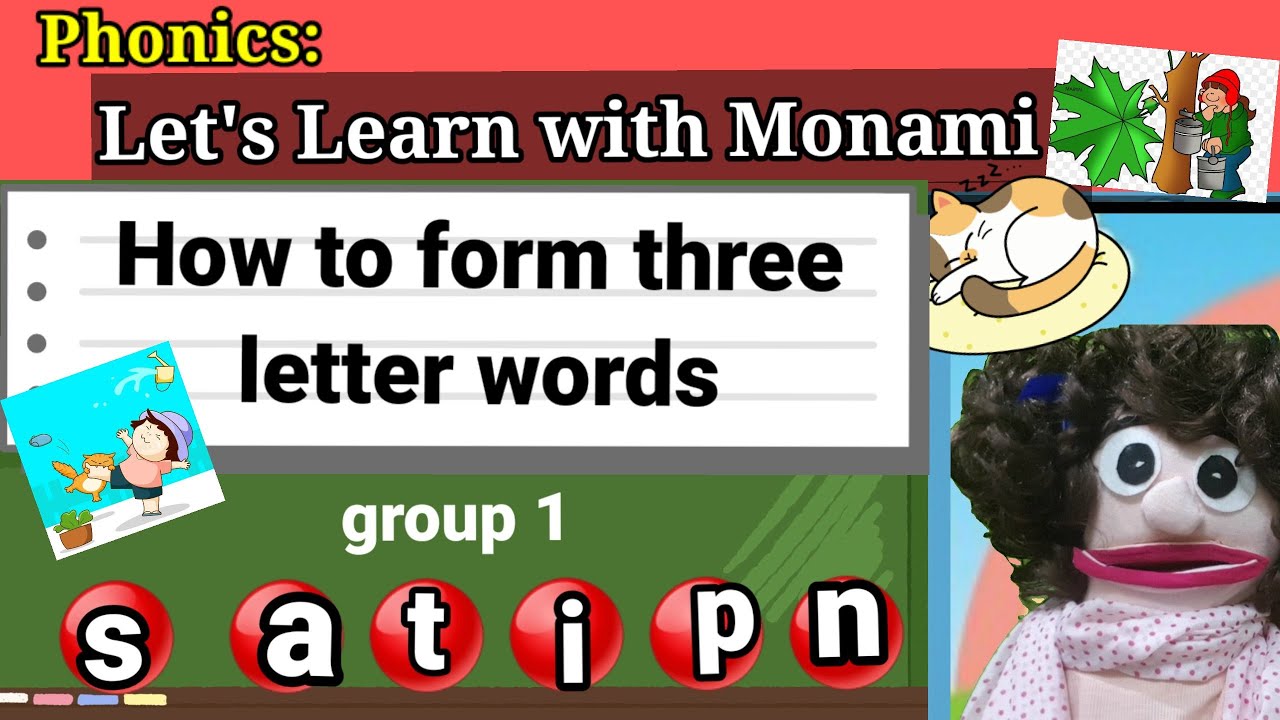 How to form THREE letter words: 3 Letter words reading: Blending Letter ...