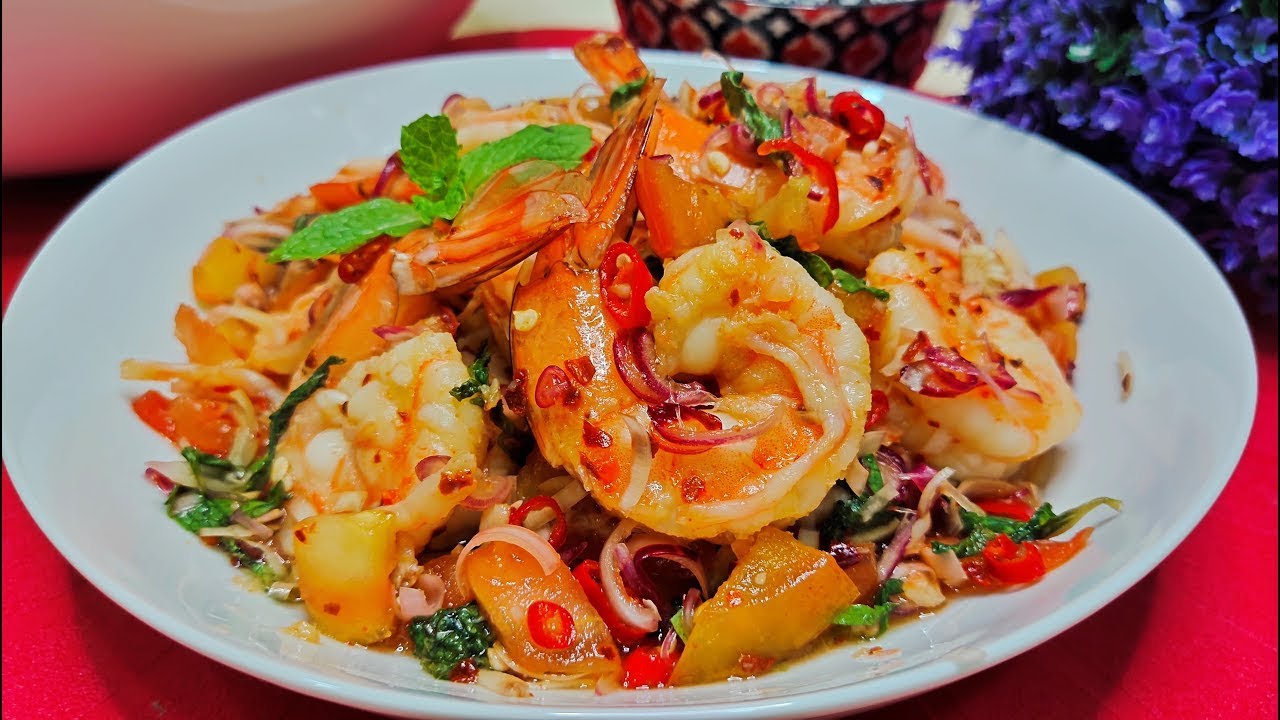 Salad Udang sedap menyelerakan | Kerabu Udang ala Thai - YouTube