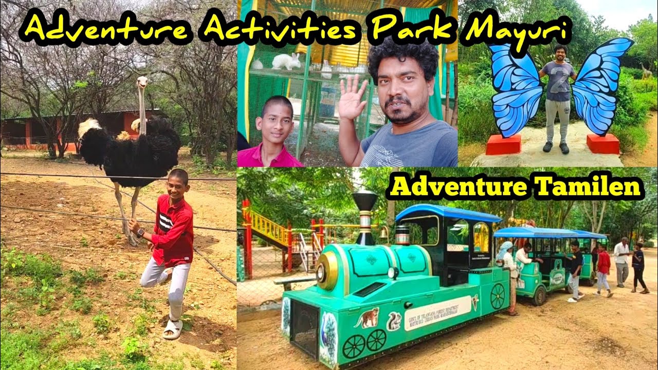 Adventure Park Activities 🐰🦕🐅 | Mayuri Park Biggest Ostrich | Rjk Vlogs ...