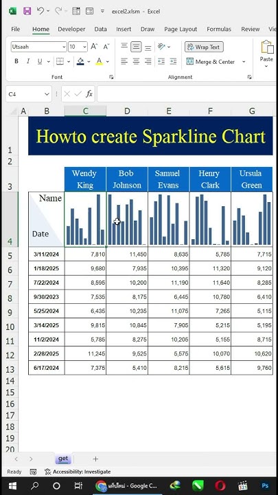 How to Create Sparklines in Excel - Visualize Data - YouTube