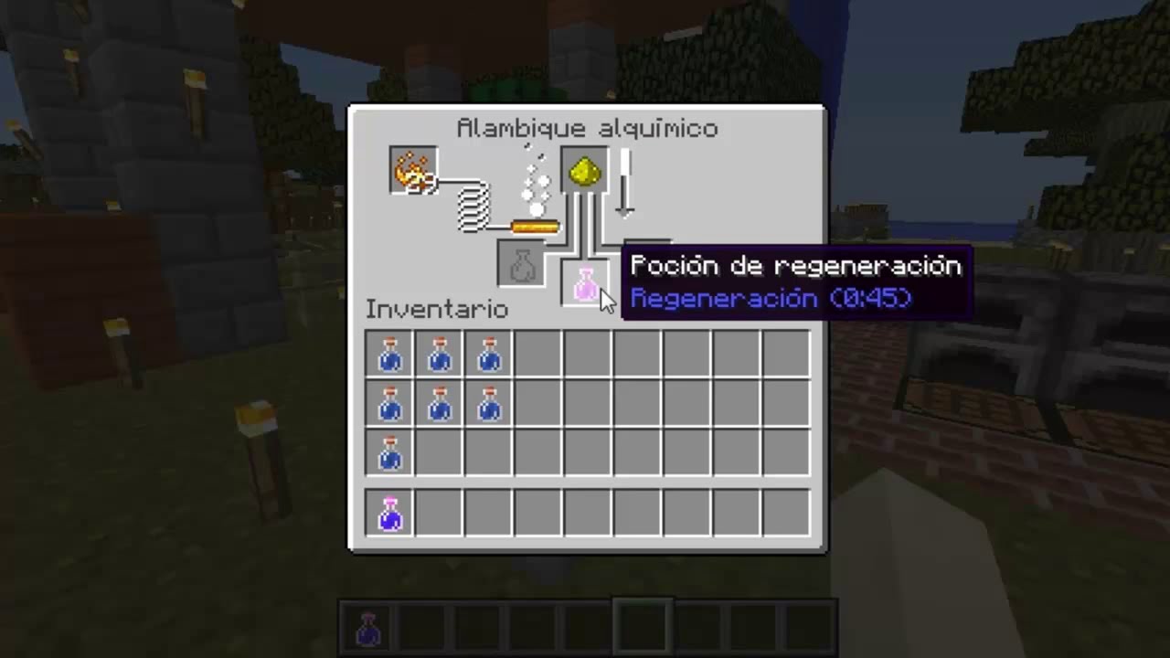 COMO HACER POCIONES DE REGENERACIÓN NIVEL DOS EN MINECRAFT - YouTube