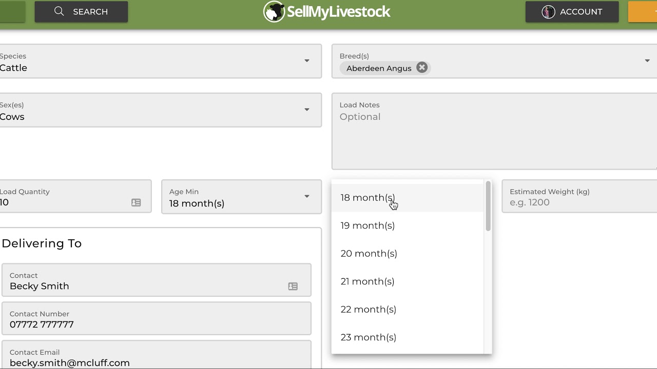 How to get haulage quotes on SellMyLivestock - YouTube
