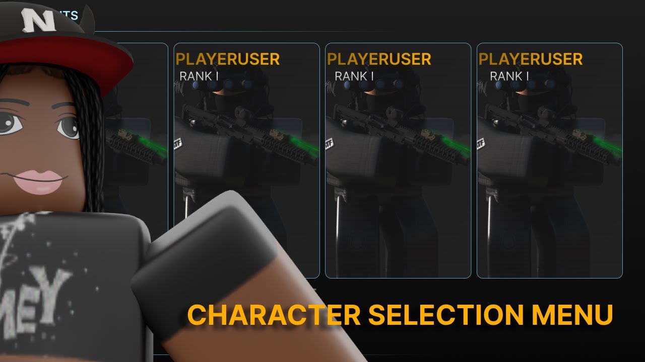 Roblox UI DESIGN Character Selection Menu Timelapse - YouTube