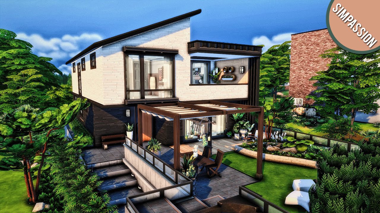 Single Family Home Korean Inspired│CC│The Sims 4│Speed Build│SIMPASSION ...