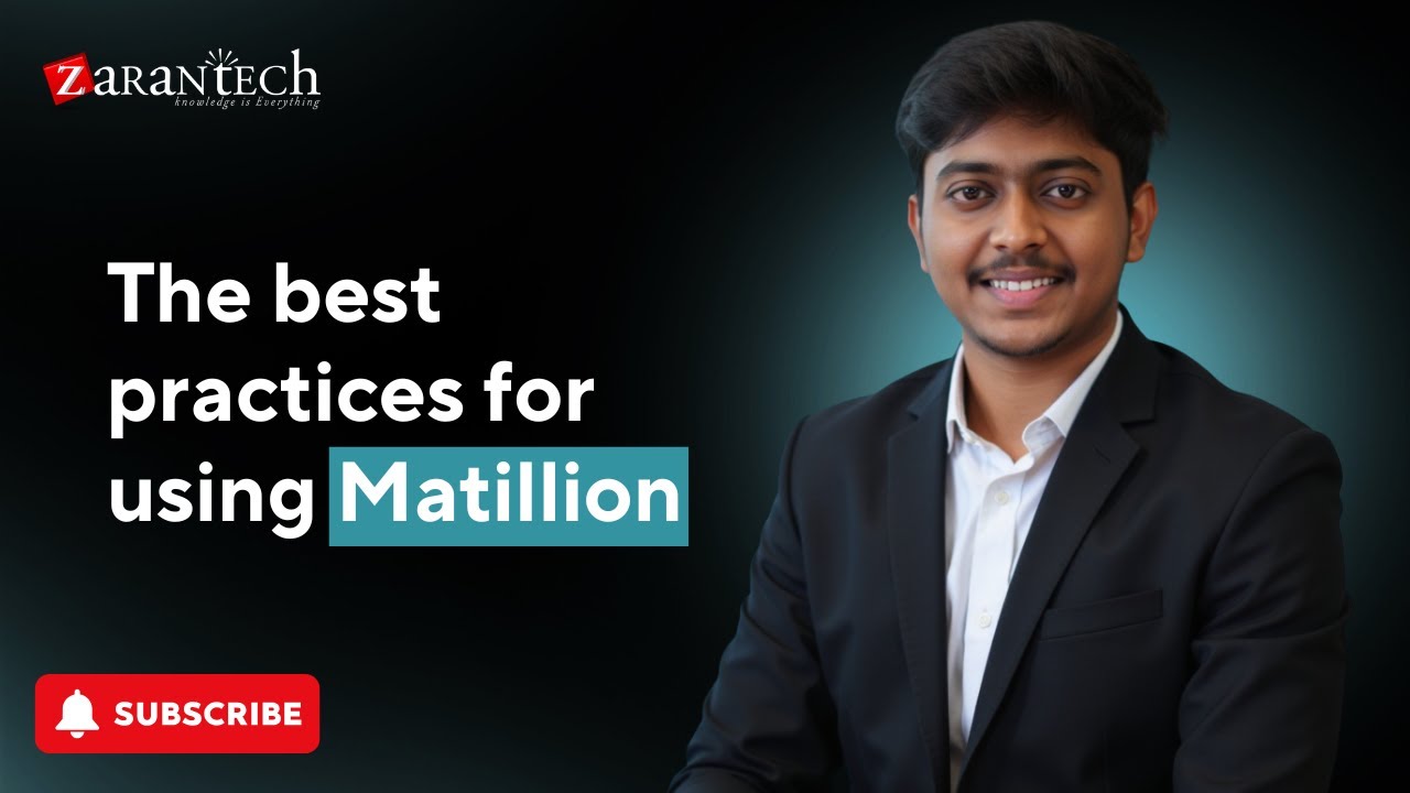The best practices for using Matillion | ZaranTech - YouTube