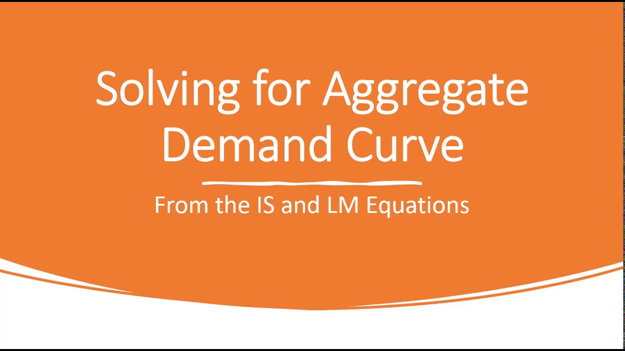 Solve for Aggregate Demand Curve from IS and LM Equations - YouTube