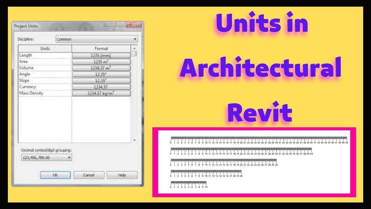 ضبط الوحدات في برنامج الريفيت | Units in Architectural Revit 2023 - YouTube