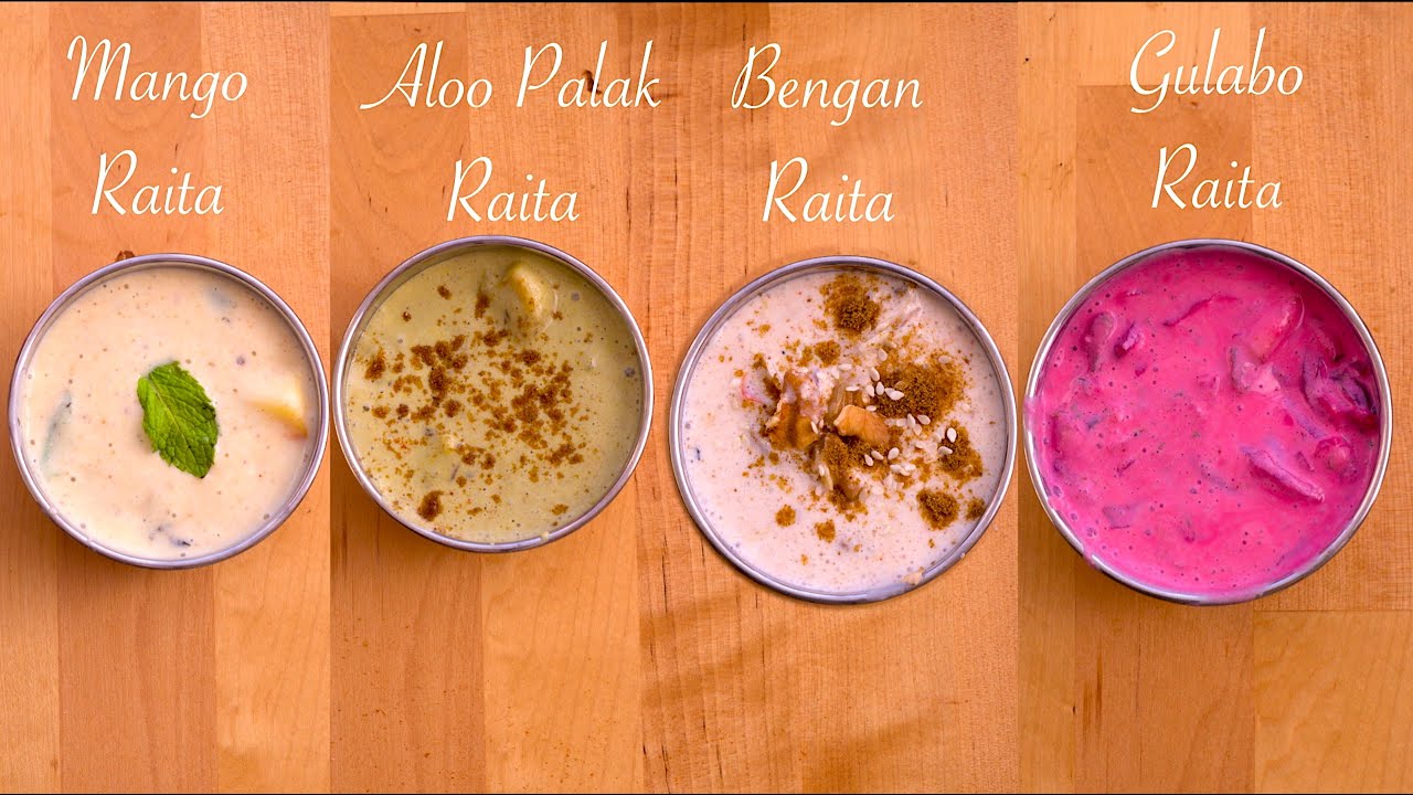 4 नए आसान और झटपट रायता | 4 Easy and Quick Raita Recipes | Raita Recipe ...