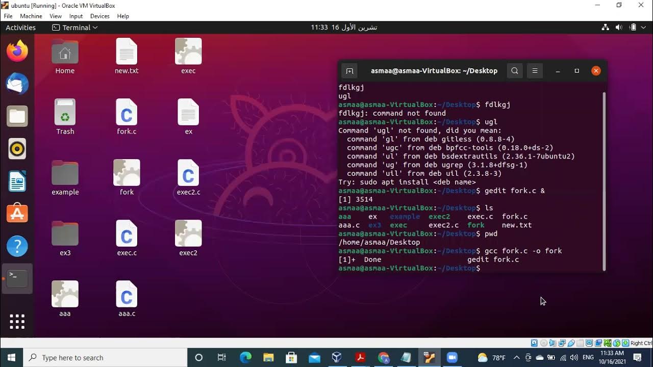 Fork & Execvp system calls in ubuntu - YouTube
