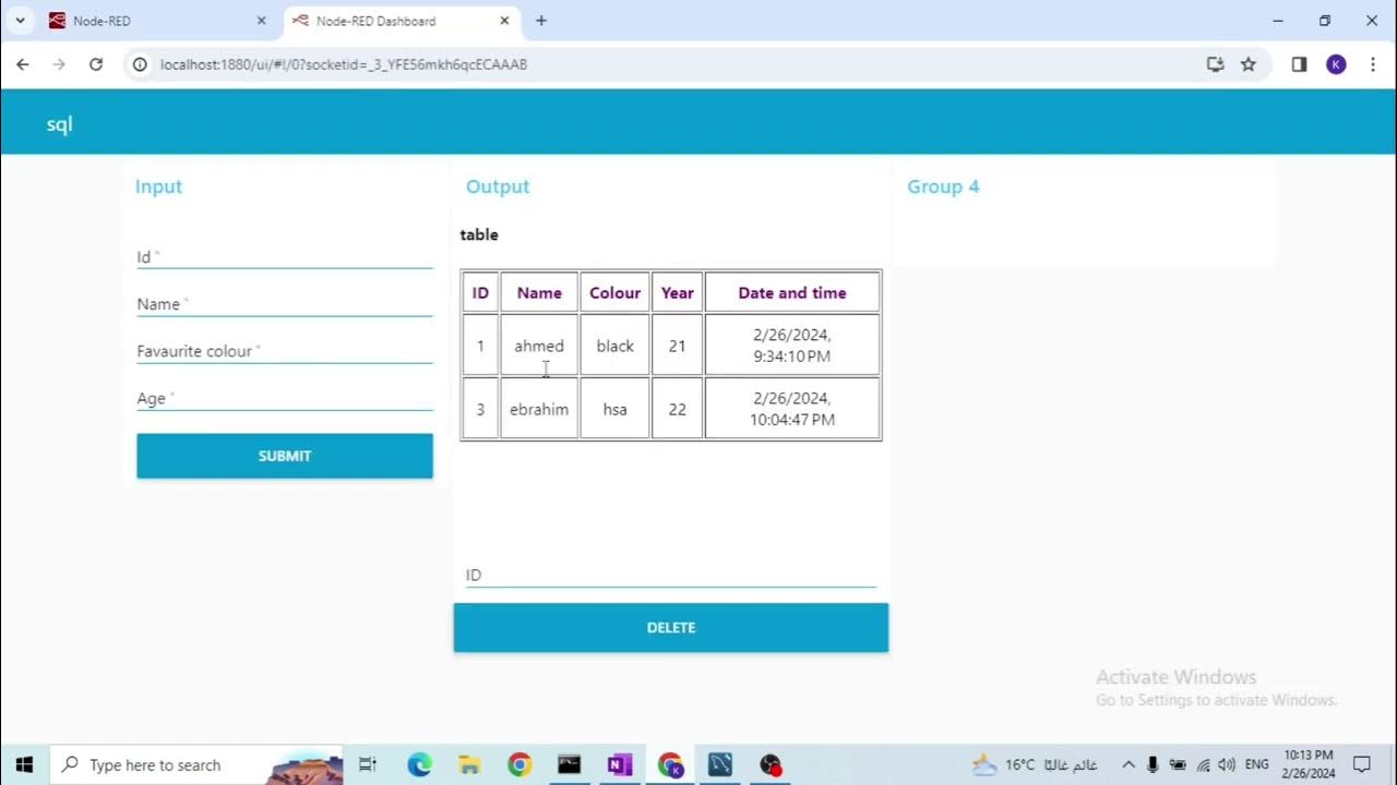 5- First project in node-red by using mysql workbench and dashboard part 2 - YouTube