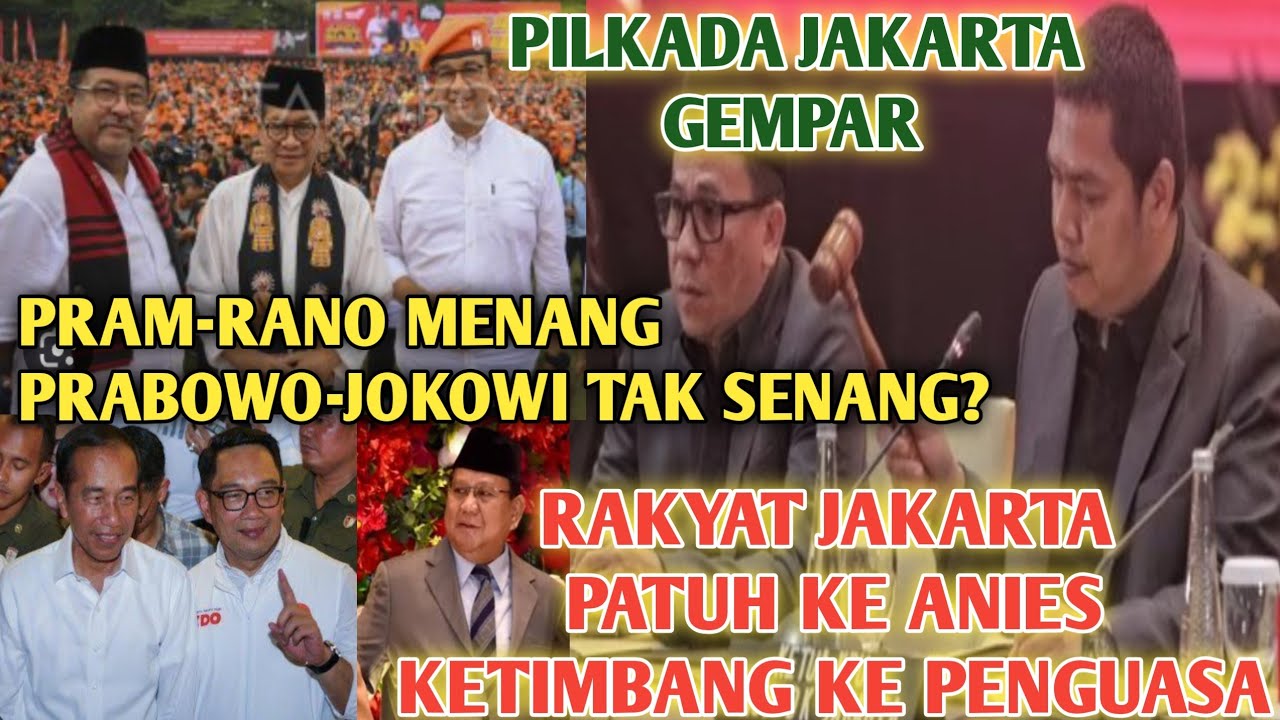 PRAM-RANO MENANG PRABOWO-JOKOWI TAK SEBANG? RAKYAT JAKARTA PATUH KE ...