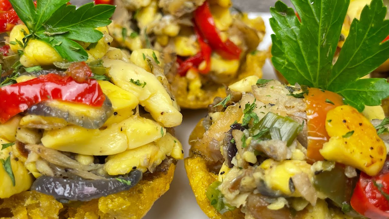 Jamaican Ackee & Salt Fish Plantain Cups | Tasty Caribbean Appetizer ...
