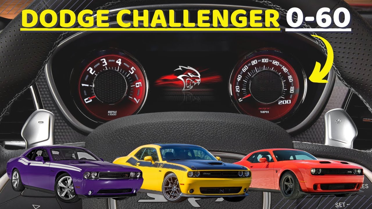 Dodge Challenger 0-60 & 1/4 Mile Acceleration Videos – Every Engine ...