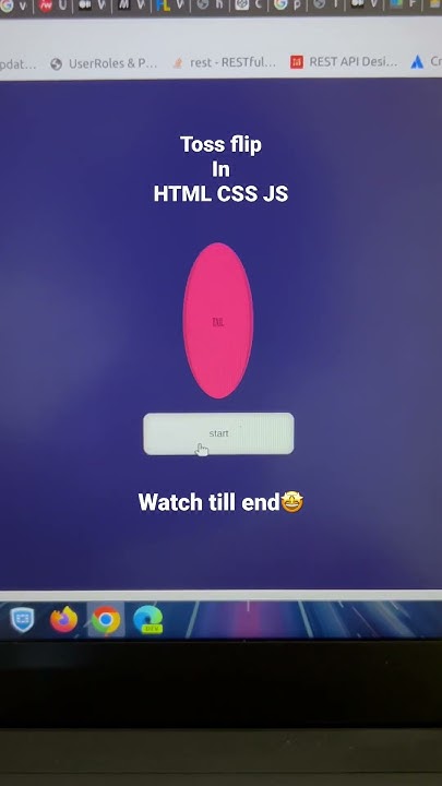 Toss Flip In Html Css Js Coding Htmlcss Css Html Youtube