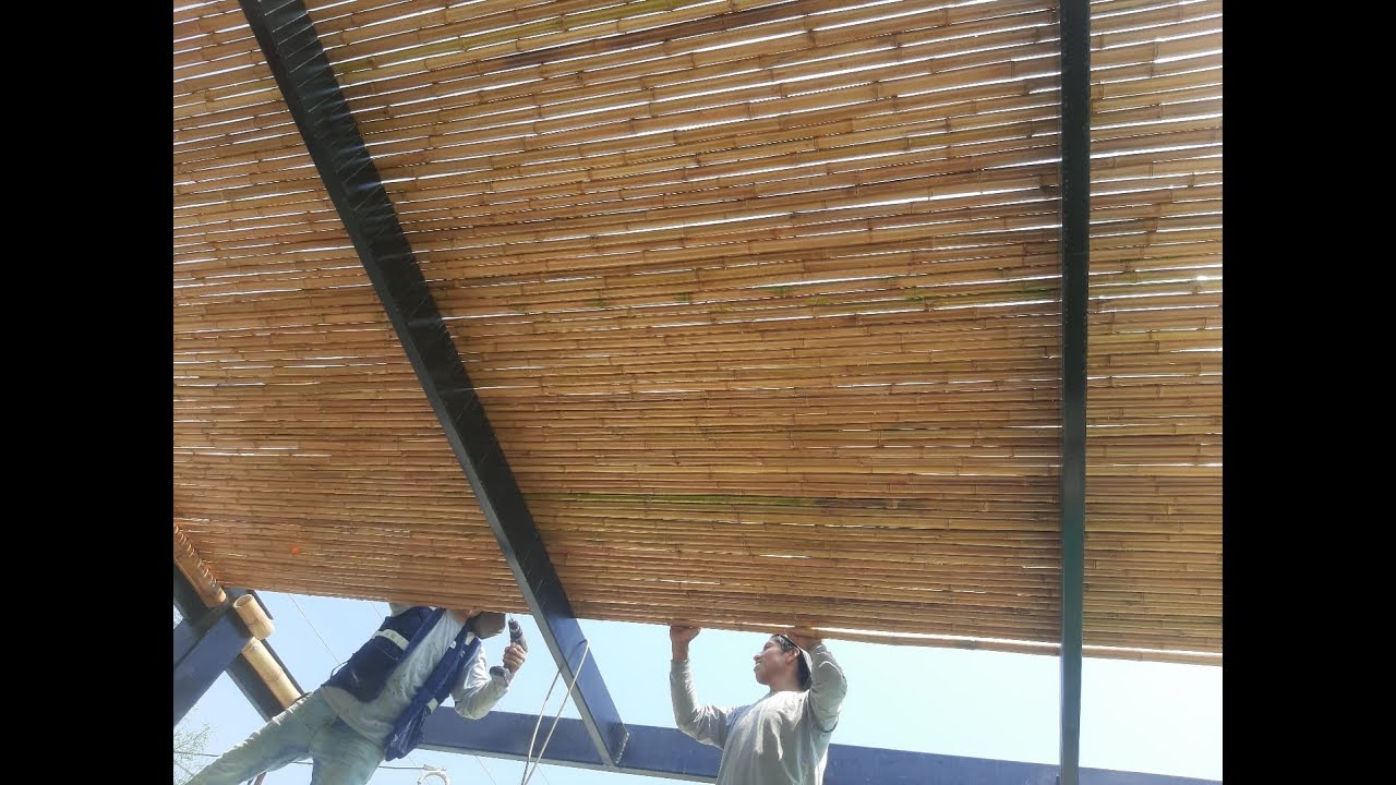 👀Instalación de Techos de Bambú!! Le da a tu terraza un toque exótico ...