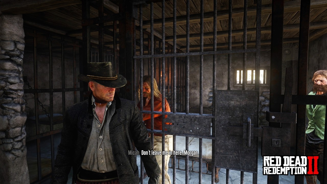 Micah's Reaction If You Don't Unlock The Jail Cell Door | RDR2 - YouTube