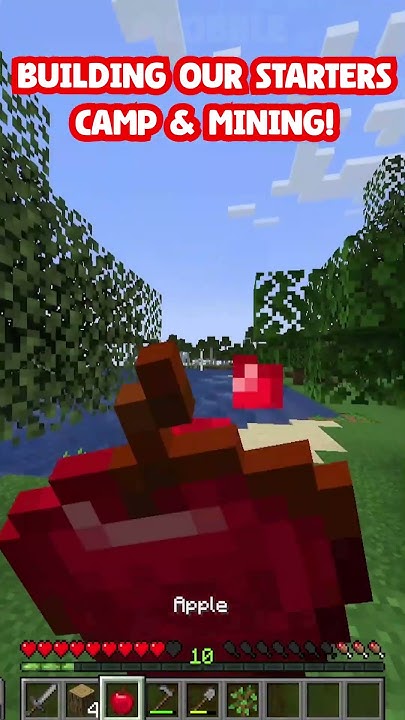 BUILDING OUR STARTING CAMP in MY MINECRAFT FOREVER WORLD! - YouTube