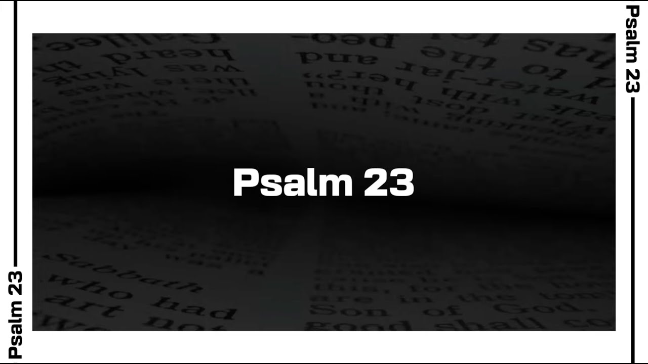 Psalm 23 Bible Reading | NIV - YouTube