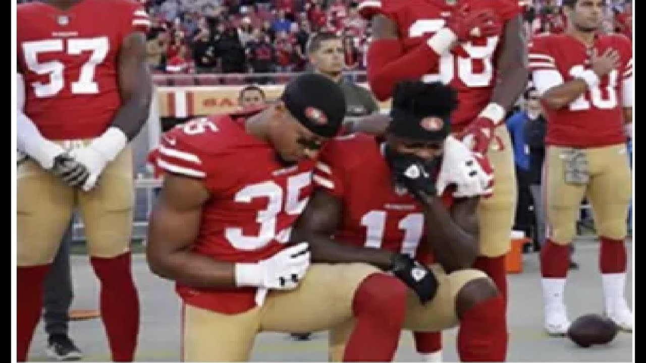 Three NFL Players Kneel Kneel On Veterans Day Weekend - YouTube