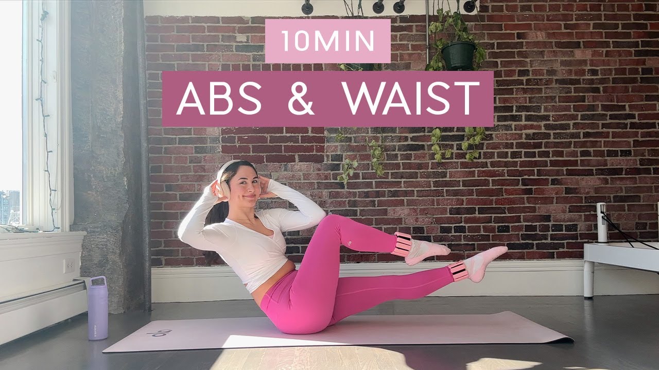 10MIN Abs & Waist Pilates // toned abs + snatched waist // no equipment ...
