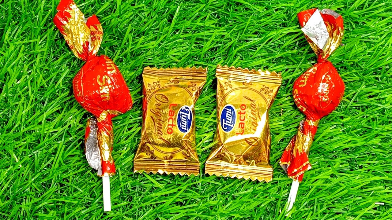 two pieces red lollipop & lojence packet unpacking asmr videos ...