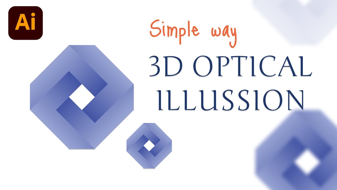 Simple way to create INFINITE 3D OPTICAL ILLUSIONS Adobe Illustrator - YouTube