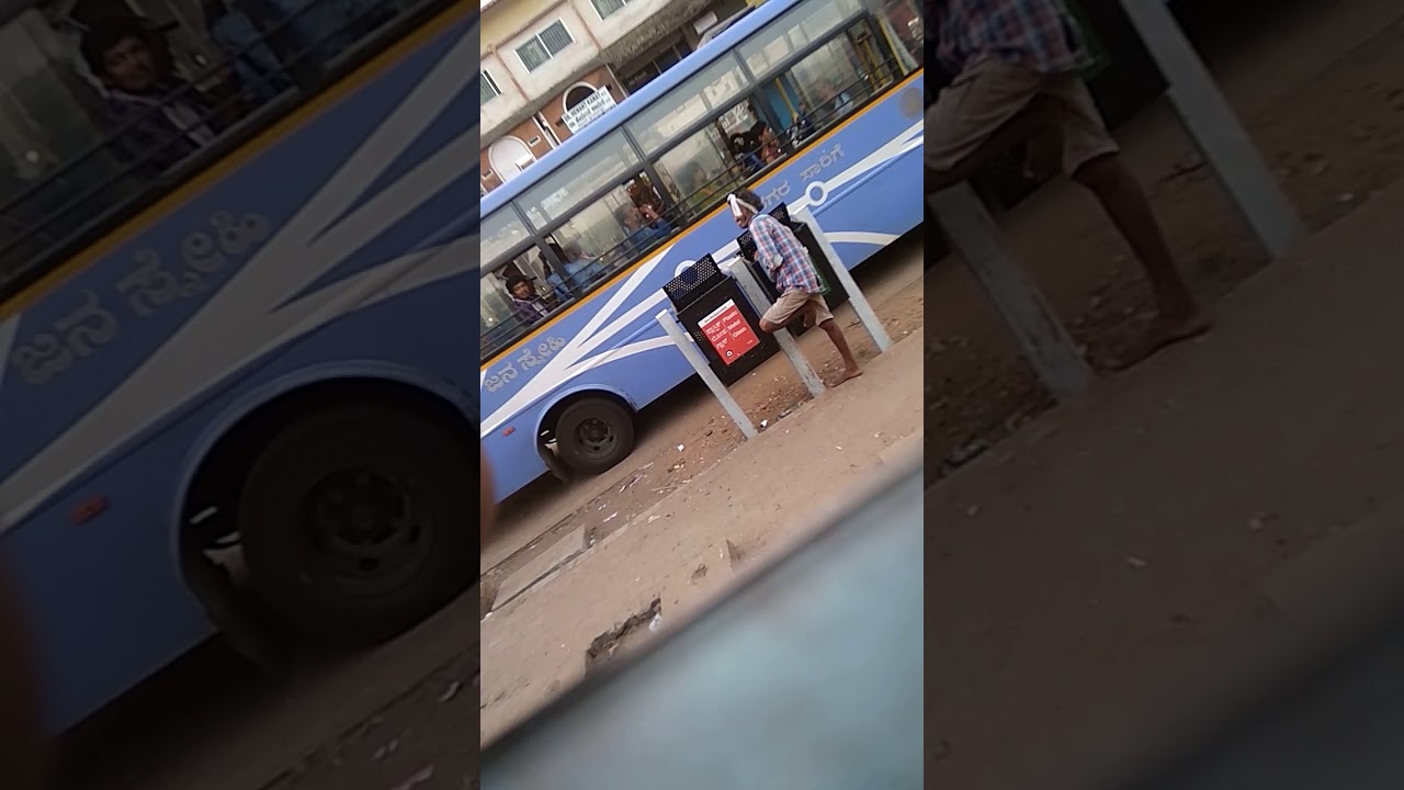 |KARWAR|Begger eating dust bin food -l Karwar l- BUS STAND - YouTube