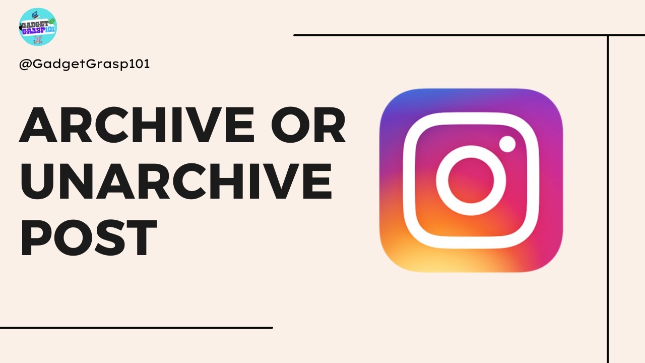 How to Archive and Unarchive Instagram Post - YouTube