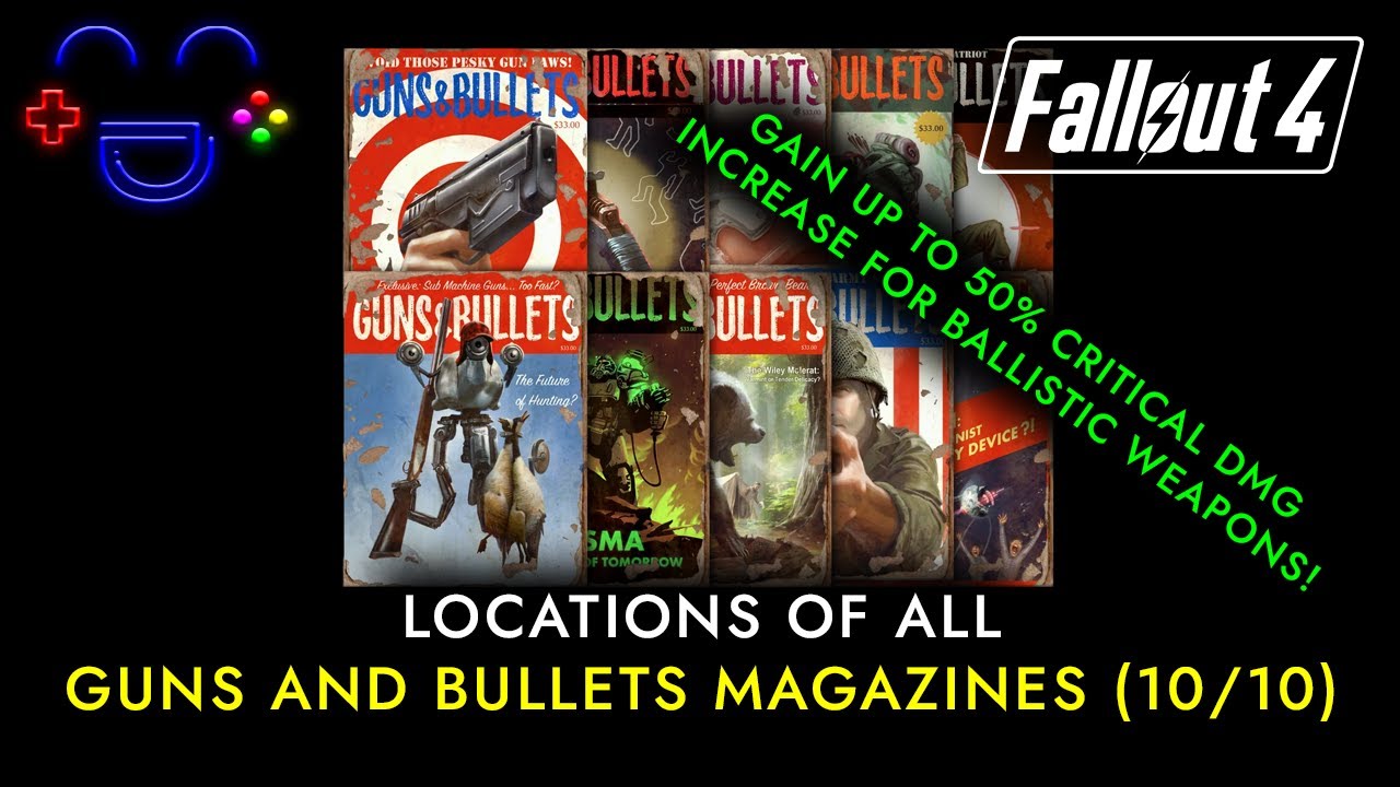 All Locations of Guns and Bullets Magazines | Fallout 4 - YouTube