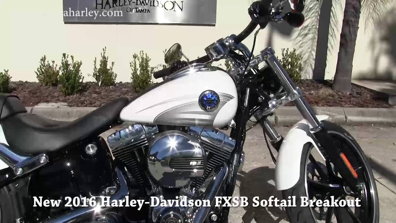 New 2016 Harley Davidson Softail Breakout White - YouTube