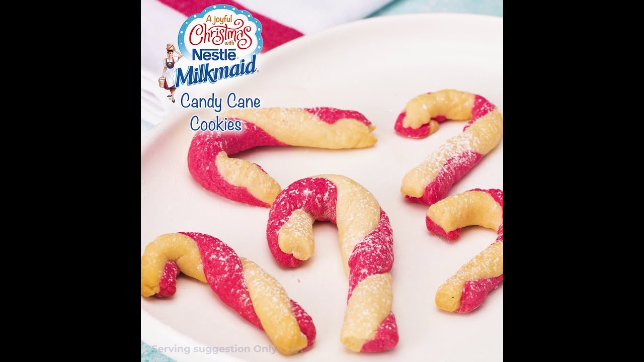MILKMAID Candy Cane Cookies - YouTube