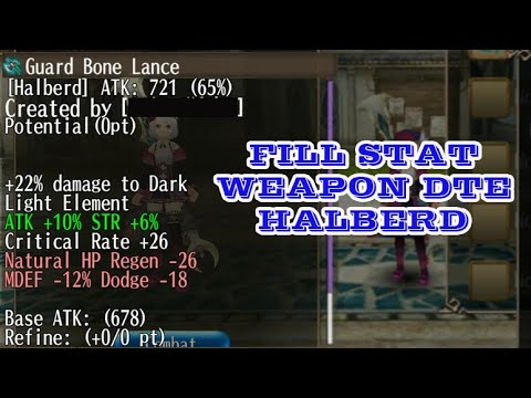 FILL STAT WEAPON DTE HALBERD TORAM ONLINE - YouTube