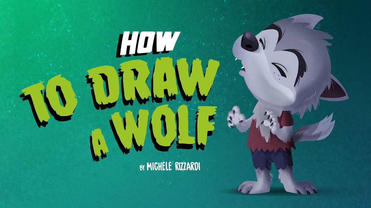 How to draw a wolf - YouTube