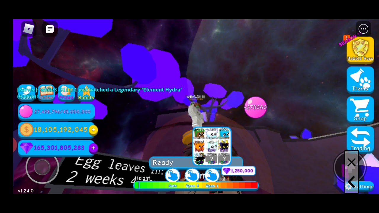 hatching a new legendary element hydra (0.05) - YouTube