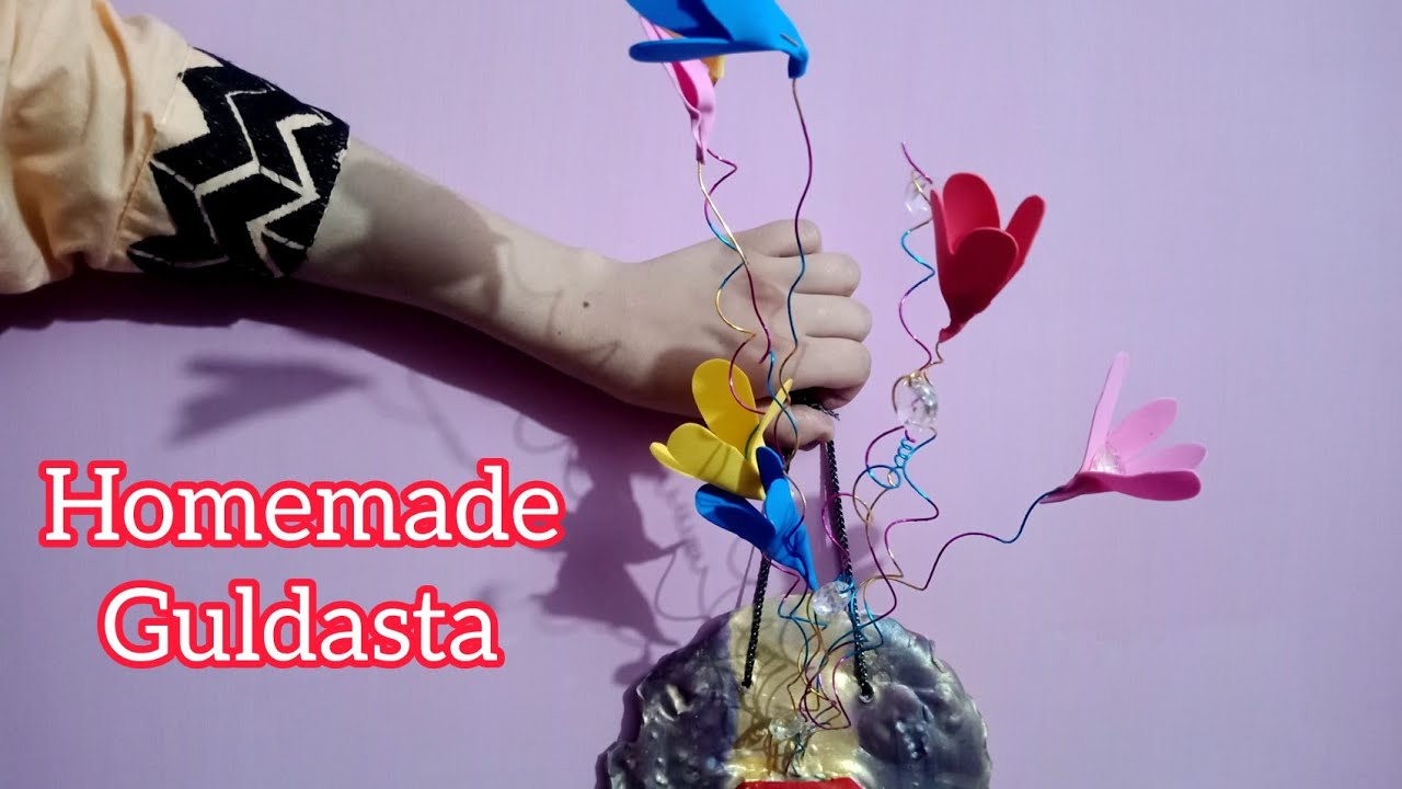 Homemade Guldasta with Colorful flowers! - YouTube