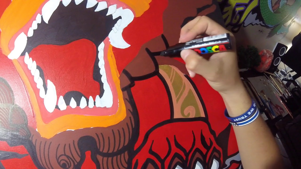 Crimson Foo-Dog Graffiti - YouTube